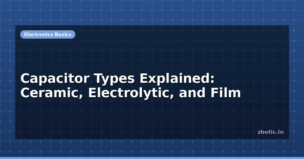 Capacitor Types: Ceramic vs Electrolytic vs Film | Zbotic
